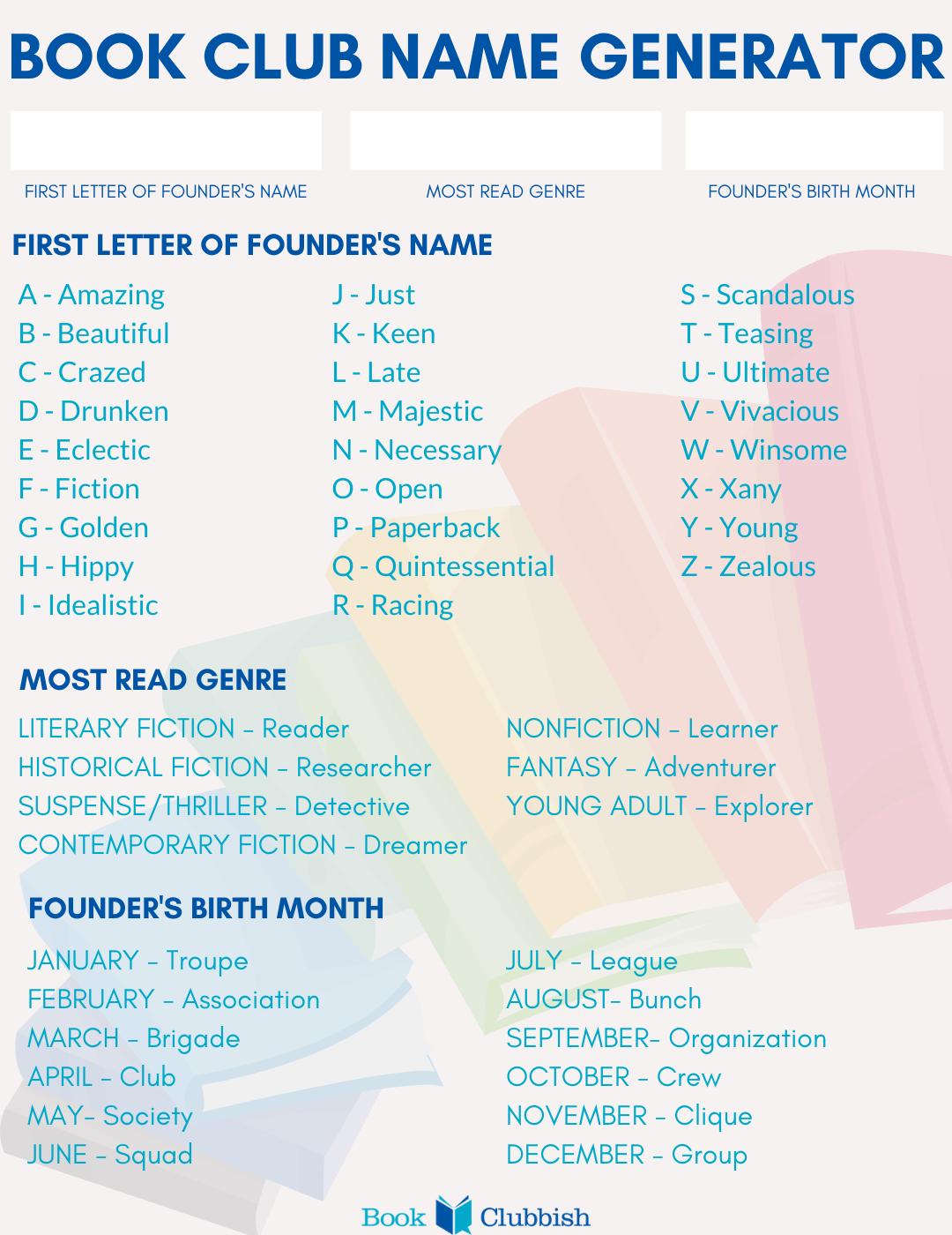 Pick the Perfect Book Club Name!